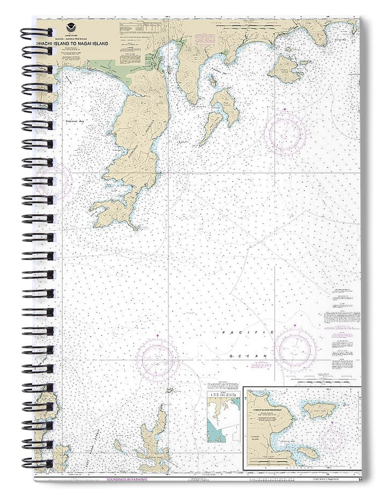 Nautical Chart-16556 Chiachi Island-nagai Island, Chiachi Islands Anchorage - Spiral Notebook ...