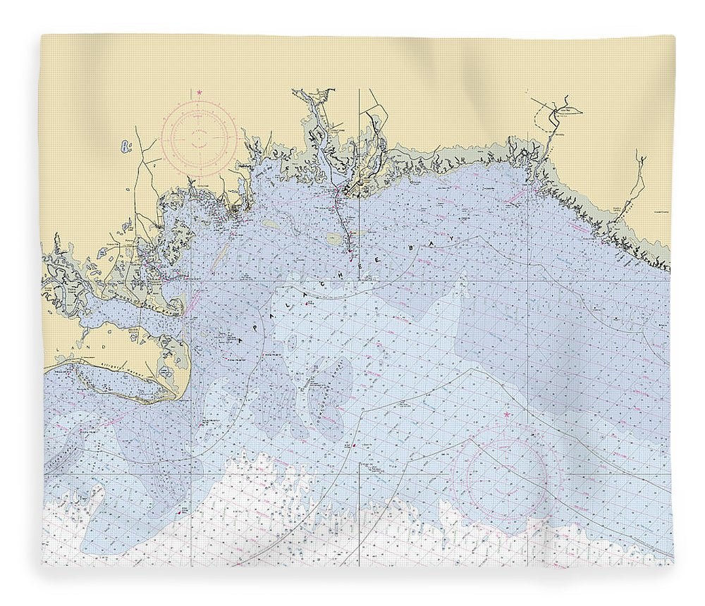 Apalachee-bay -florida Nautical Chart _v6 - Blanket | Nautical products ...