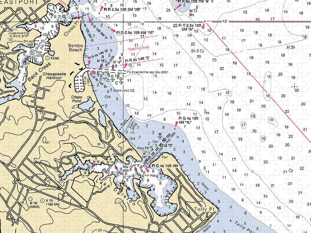 Bay Ridge-maryland Nautical Chart - Puzzle | Nautical products for sea ...