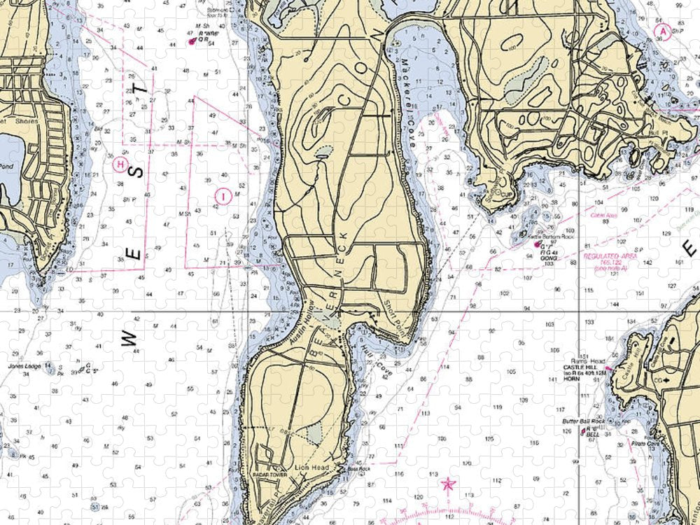 Beaver Neck-rhode Island Nautical Chart - Puzzle | Nautical products ...