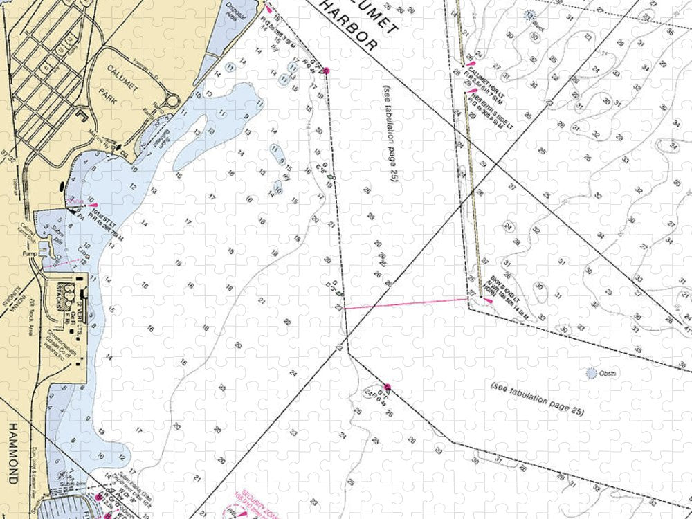 Hammond-lake Michigan Nautical Chart - Puzzle | Nautical products for ...