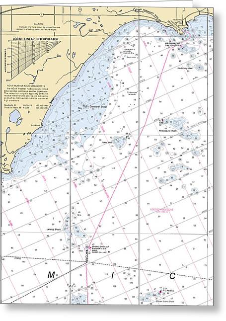 Millecoquins Point-lake Michigan Nautical Chart - Greeting Card ...