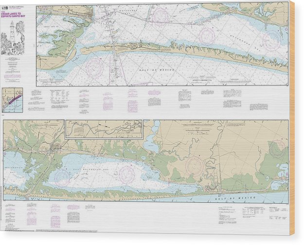 Nautical Chart-11319 Intracoastal Waterway Cedar Lakes-espiritu Santo ...