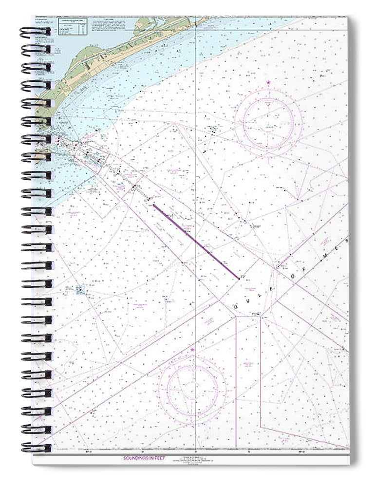 Nautical Chart 11323 Approaches Galveston Bay Spiral Notebook | SeaKoast