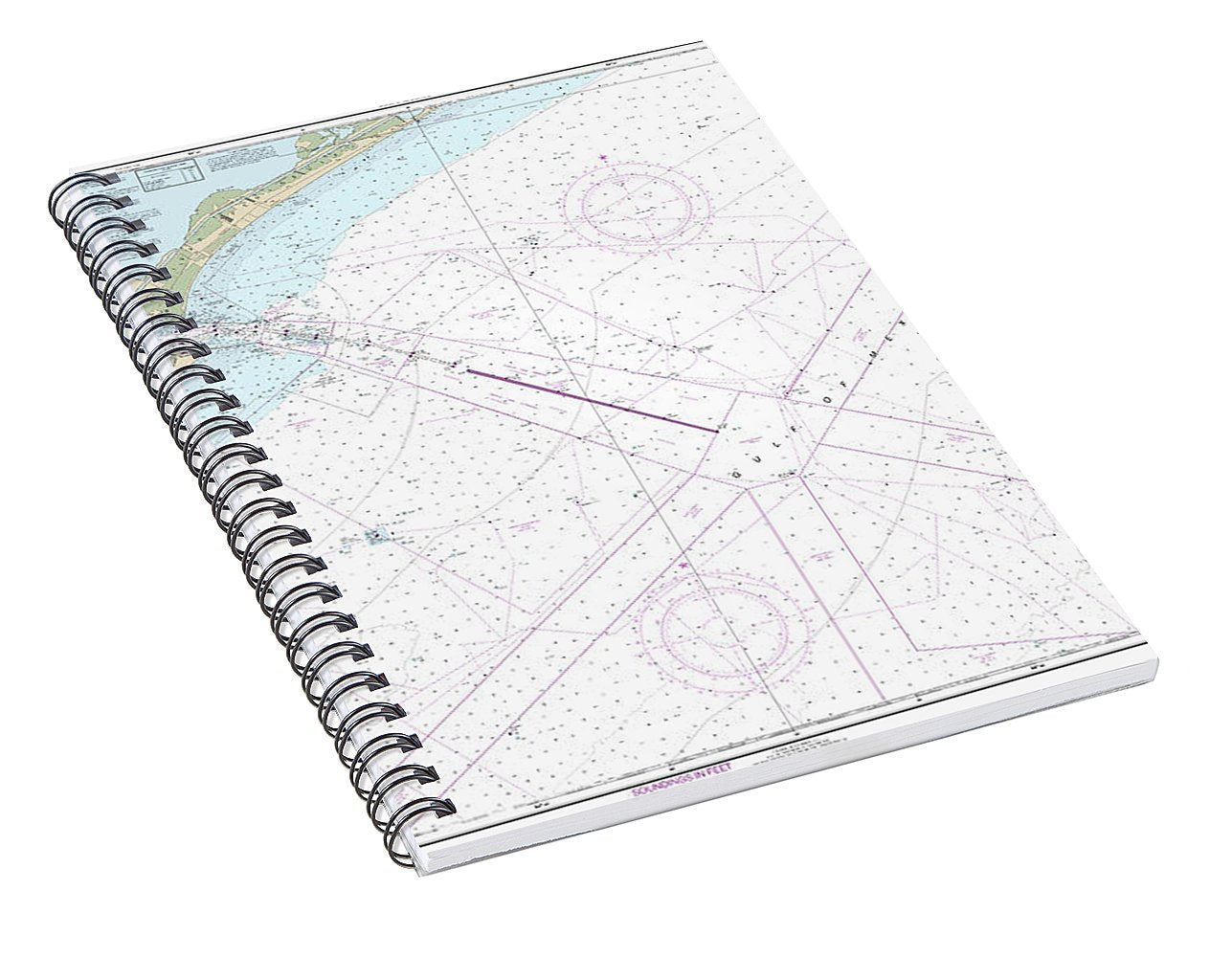 Nautical Chart 11323 Approaches Galveston Bay Spiral Notebook | SeaKoast