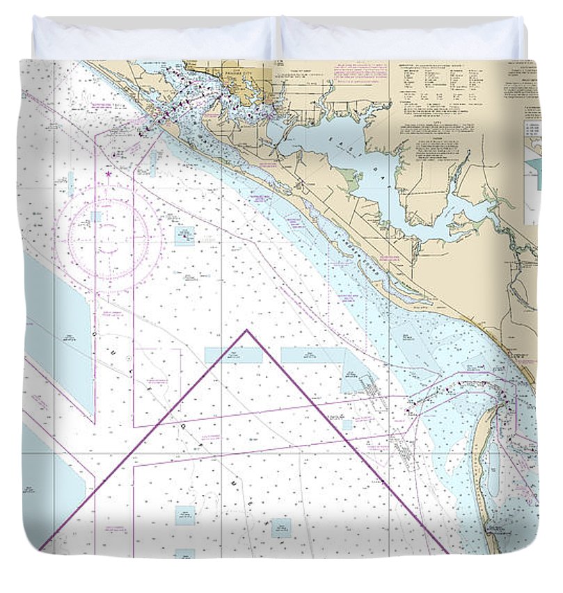 Nautical Chart-11389 St Joseph-st Andrew Bays - Duvet Cover | Nautical ...