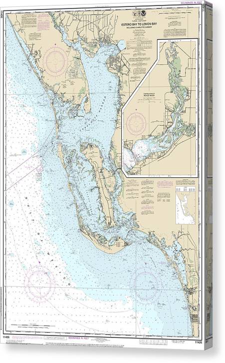 Nautical Chart-11426 Estero Bay-lemon Bay, Including Charlotte Harbor ...
