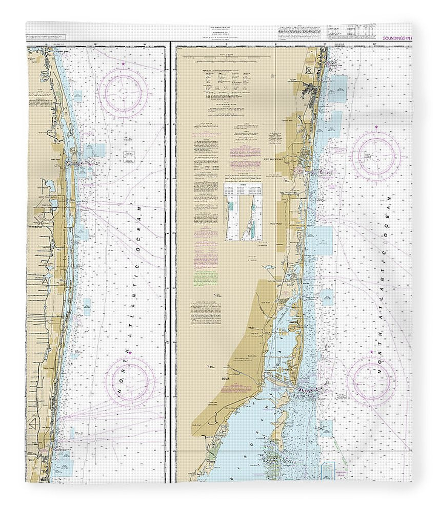 Nautical Chart-11466 Jupiter Inlet-fowey Rocks, Lake Worth Inlet ...