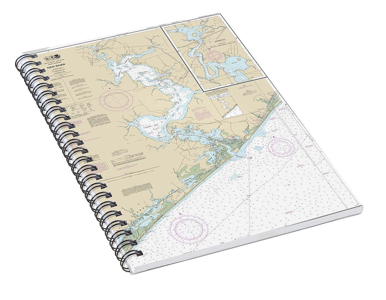 Nautical Chart-11542 New River, Jacksonville - Spiral Notebook ...