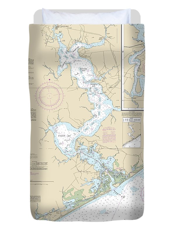 Nautical Chart-11542 New River, Jacksonville - Duvet Cover | Nautical ...