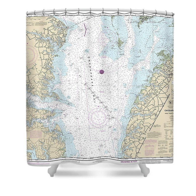 Nautical Chart-12225 Chesapeake Bay Wolf Trap-smith Point - Shower ...