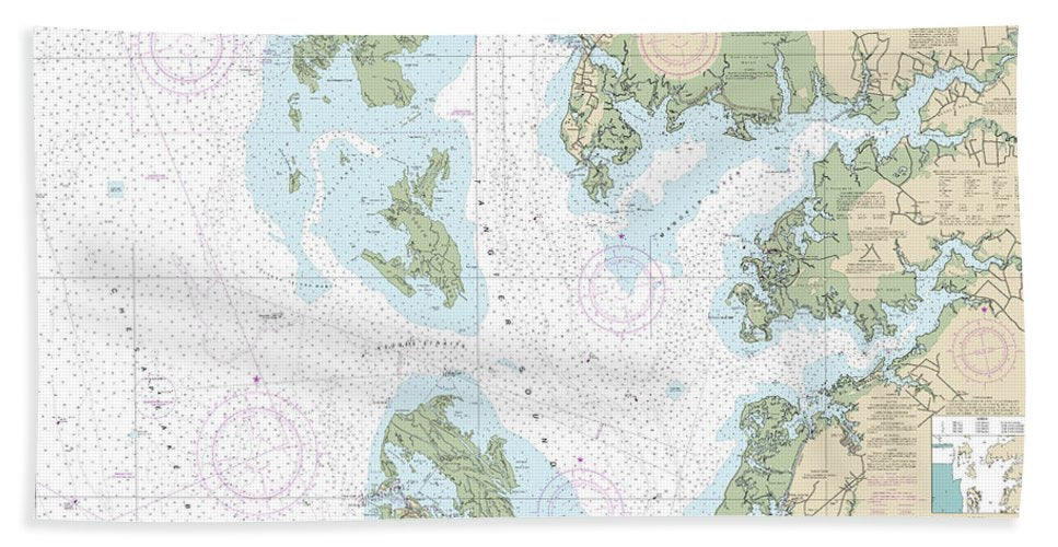 Nautical Chart-12231 Chesapeake Bay Tangier Sound Northern Part - Bath ...