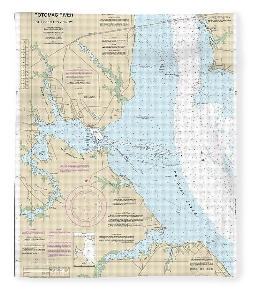 Nautical Chart-12287 Potomac River Dahlgren-vicinity - Blanket ...