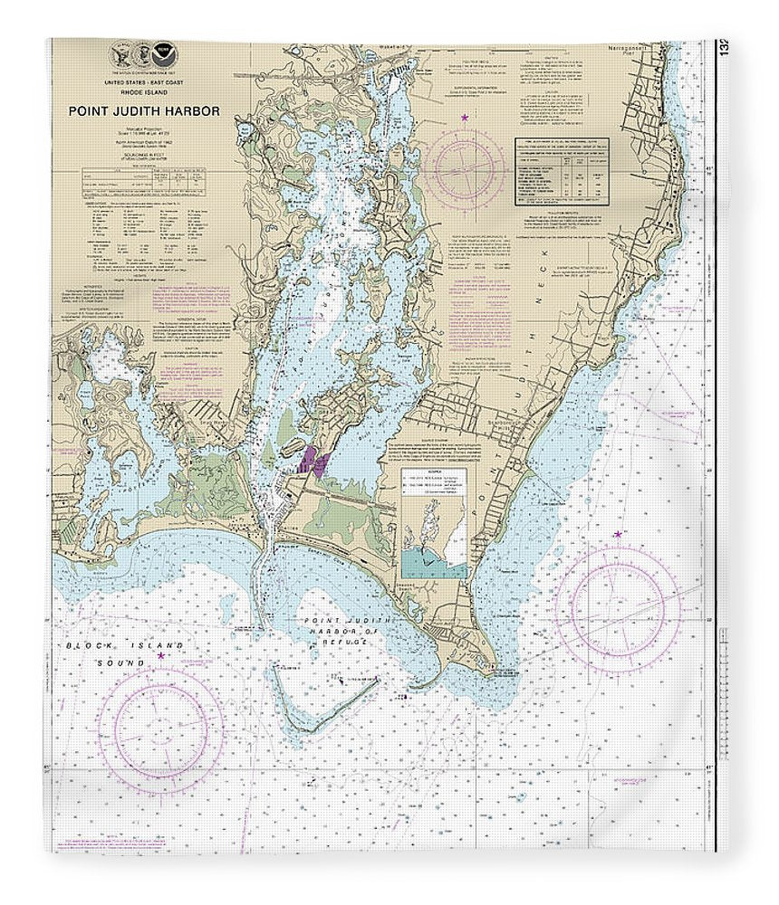 Nautical Chart-13219 Point Judith Harbor - Blanket | Nautical products ...