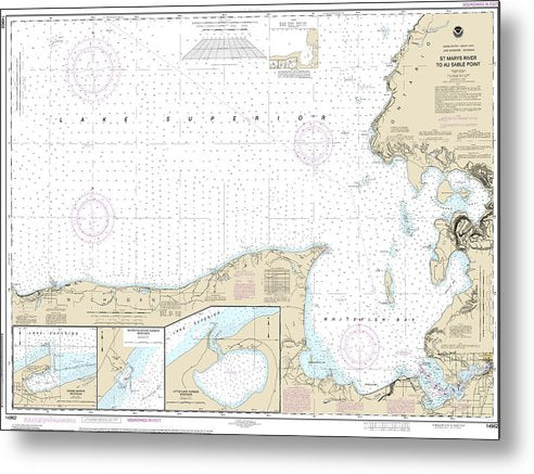 Nautical Chart-14962 St Marys River-au Sable Point, Whitefish Point ...