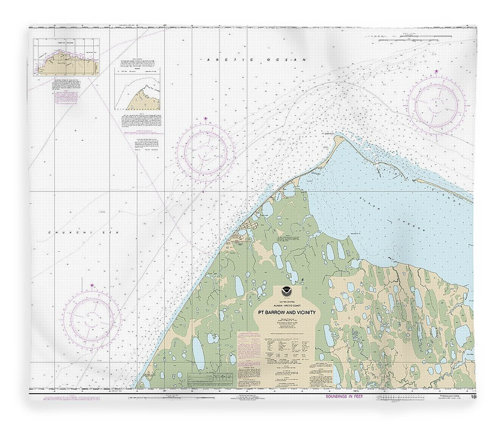 Nautical Chart-16082 Pt Barrow-vicinity - Blanket | Nautical products ...