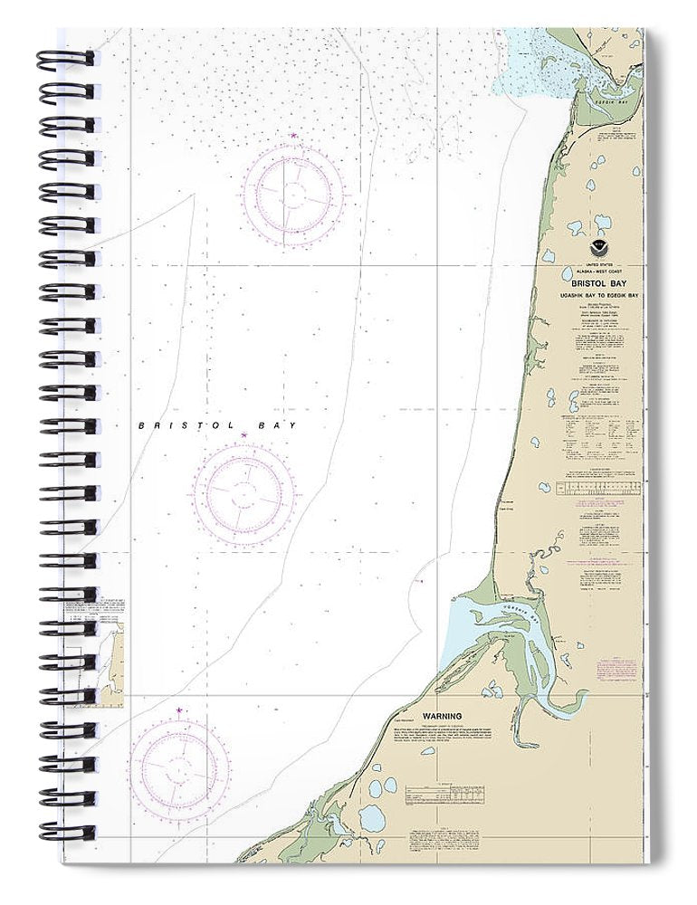 Nautical Chart-16338 Bristol Bay-ugashik Bay-egegik Bay - Spiral ...