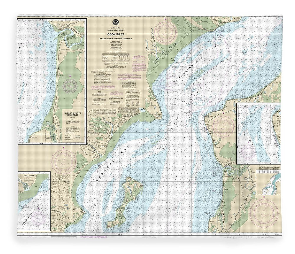 Nautical Chart-16662 Cook Inlet-kalgin Island-north Foreland - Blanket ...