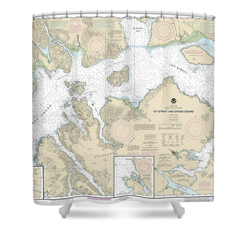 Nautical Chart-17302 Icy Strait-cross Sound, Inian Cove, Elfin Cove ...