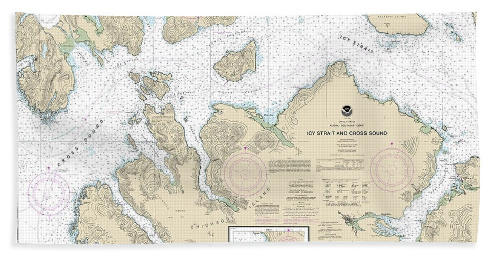 Nautical Chart-17302 Icy Strait-cross Sound, Inian Cove, Elfin Cove ...