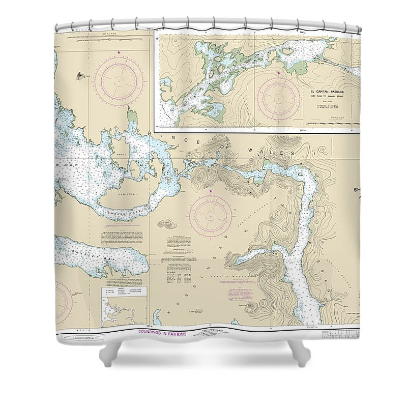 Nautical Chart-17387 Shakan-shipley Bays-part-el Capitan Passage, El ...