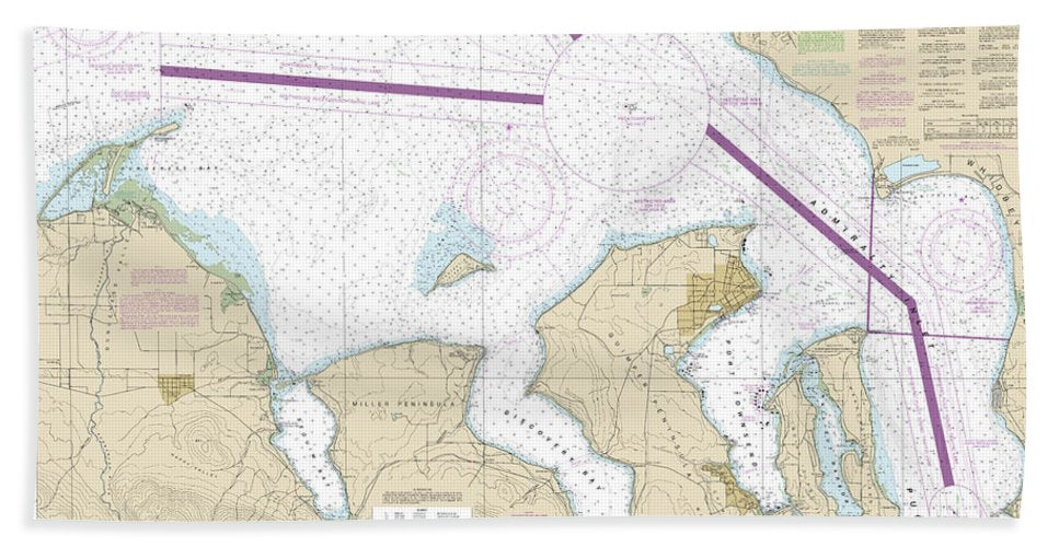Nautical Chart-18471 Approaches-admiralty Inlet Dungeness-oak Bay ...