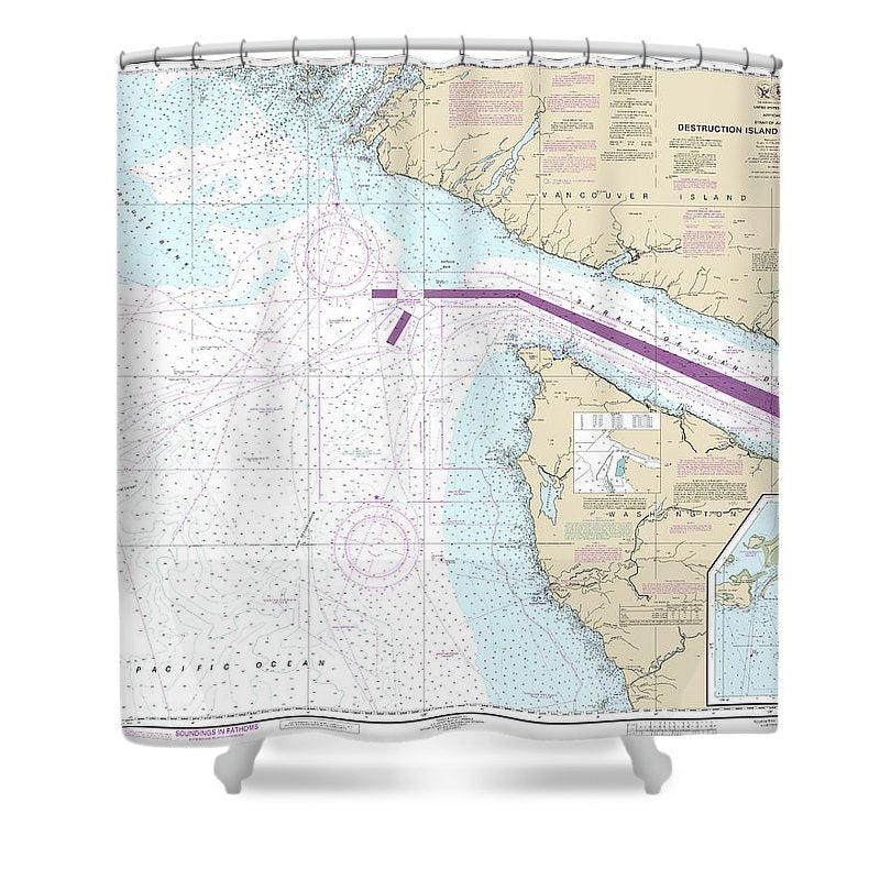 Nautical Chart-18480 Approaches-strait-juan De Fuca Destruction Lsland ...