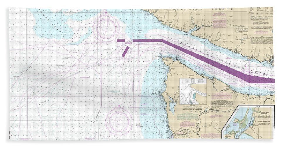 Nautical Chart-18480 Approaches-strait-juan De Fuca Destruction Lsland ...