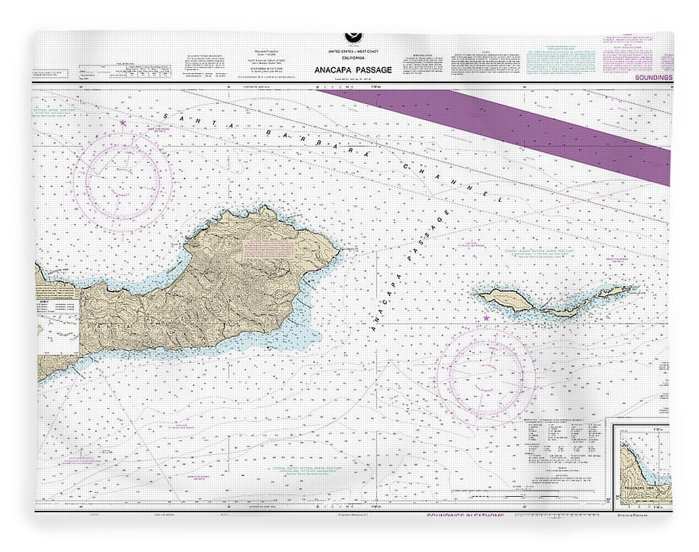 Nautical Chart 18729 Anacapa Passage, Prisoners Harbor Blanket | SeaKoast