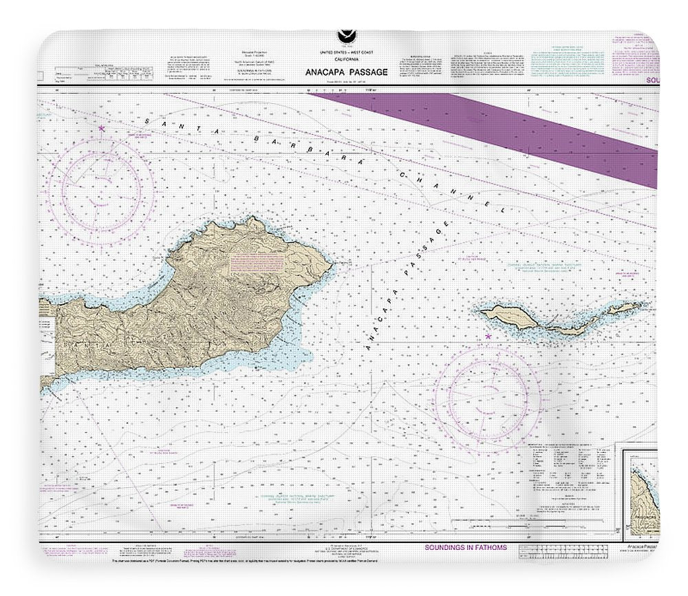 Nautical Chart 18729 Anacapa Passage, Prisoners Harbor Blanket | SeaKoast