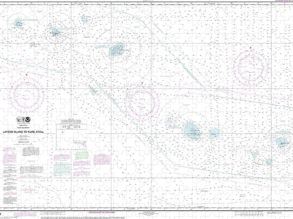 Nautical Chart-19022 Laysan Island-kure Atoll - Puzzle | Nautical ...
