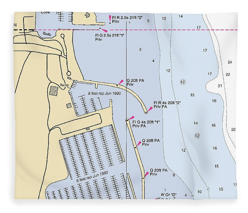 North Point Marina-lake Michigan Nautical Chart - Blanket | Nautical ...
