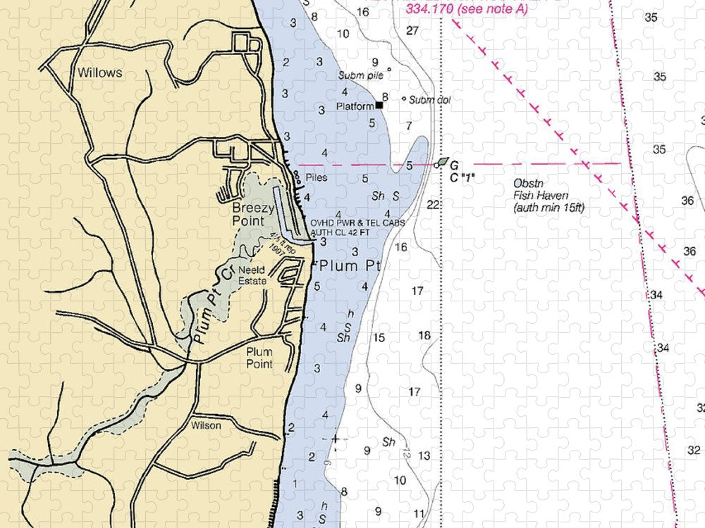 Plum Point-maryland Nautical Chart - Puzzle | Nautical products for sea ...