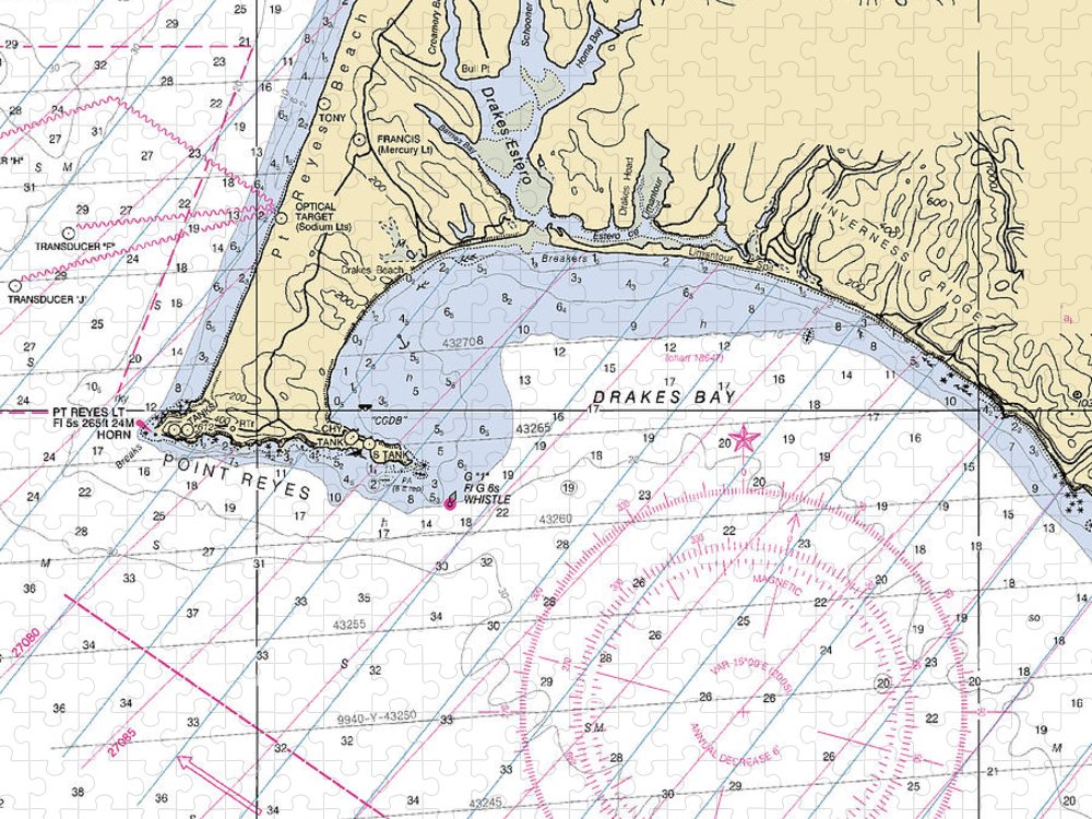 Point-reyes -california Nautical Chart _v6 - Puzzle | Nautical products ...