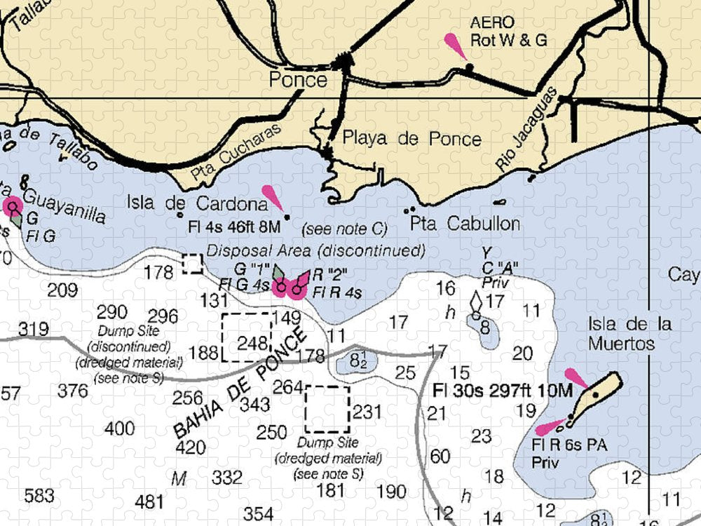Ponce-puerto Rico Nautical Chart - Puzzle | Nautical products for sea lovers