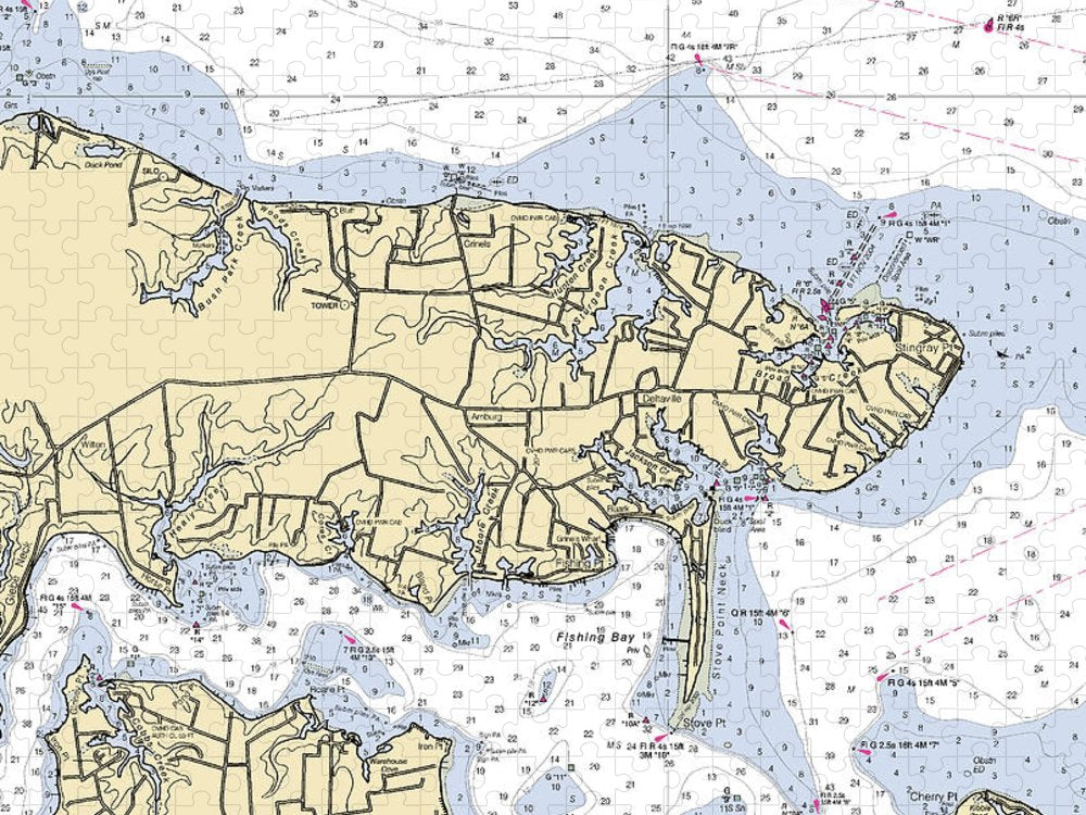 Stingray Point-virginia Nautical Chart - Puzzle | Nautical products for ...