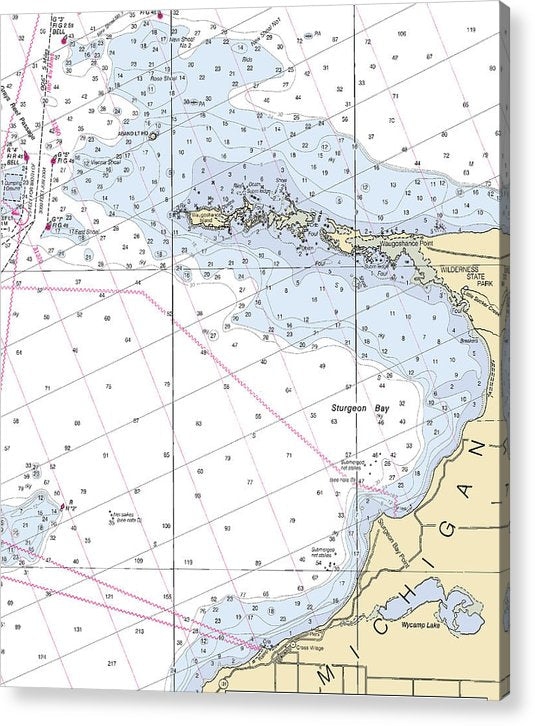 Sturgeon Bay With Waugoshance Island-lake Michigan Nautical Chart ...